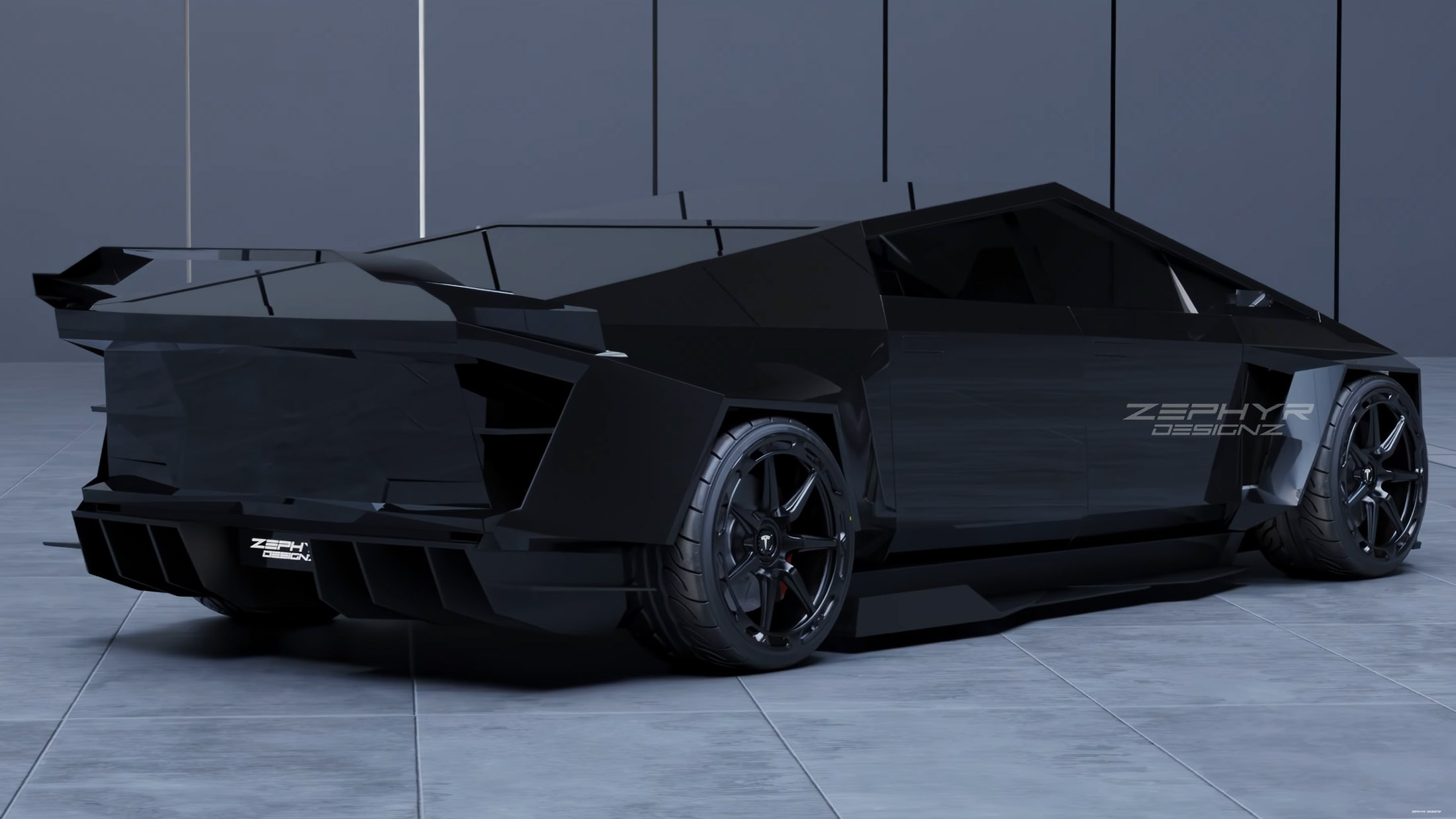 Can You Imagine A Tesla Cybertruck With A Porsche Engine Swap? This Guy ...