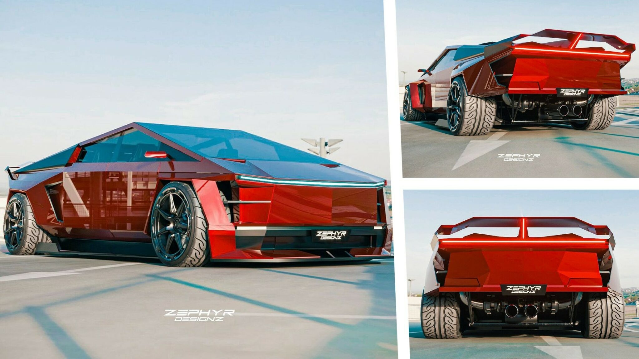 Can You Imagine A Tesla Cybertruck With A Porsche Engine Swap? This Guy ...