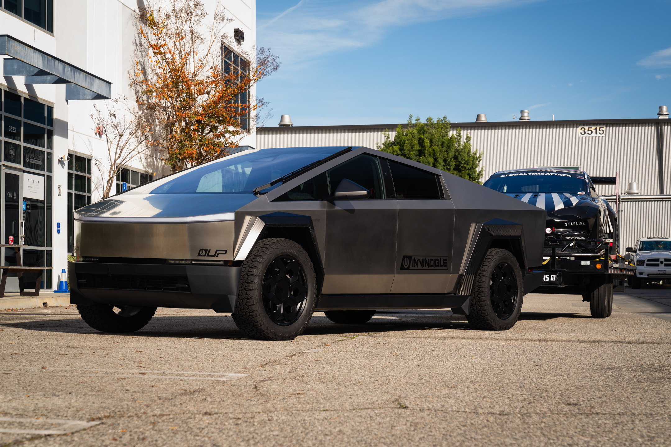 Tesla Cybertruck Tows Model S To The Track, Then Laps It In Baja Mode ...