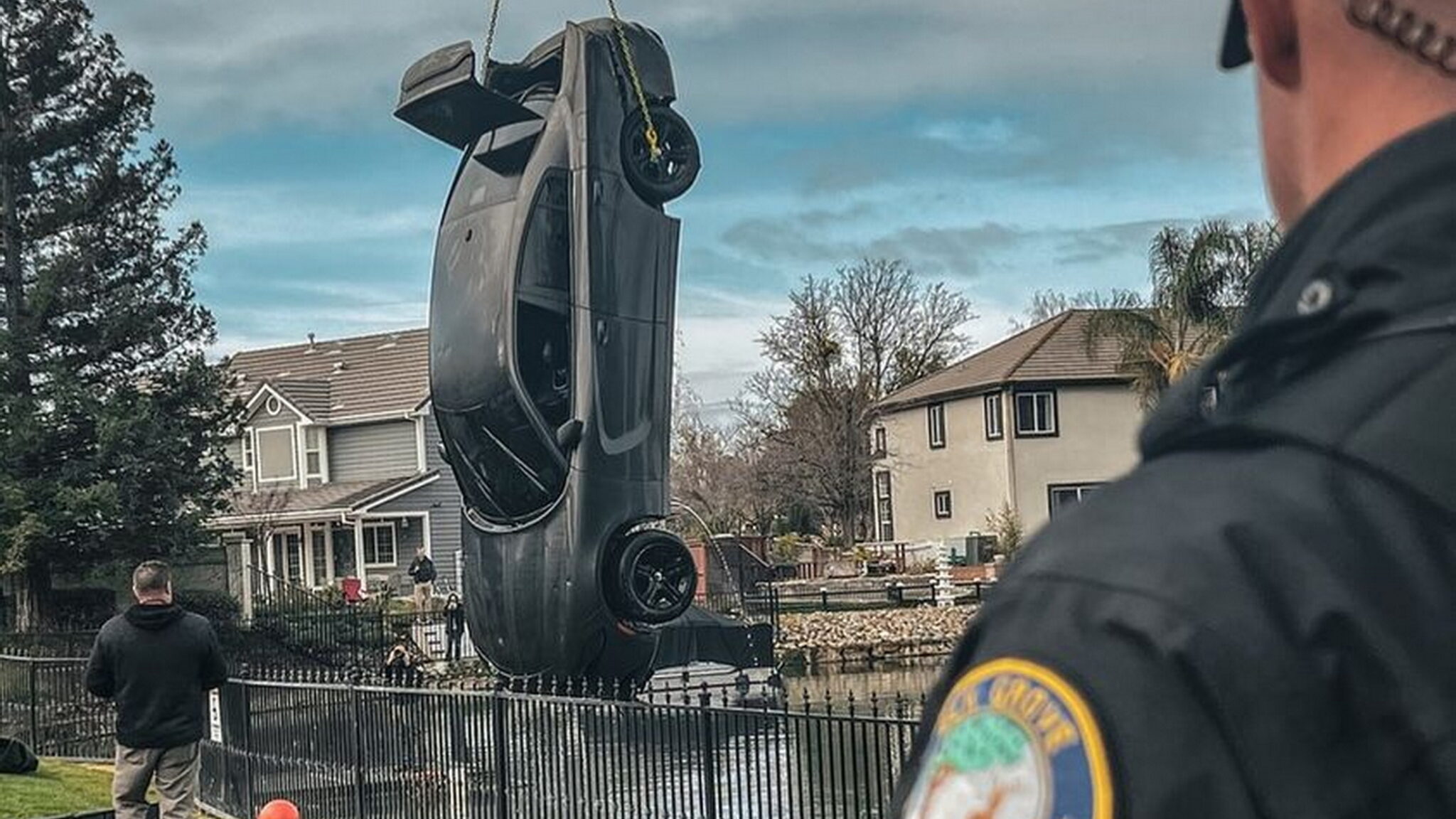 California Police Fish Dodge Charger From Pond After Alleged DUI ...