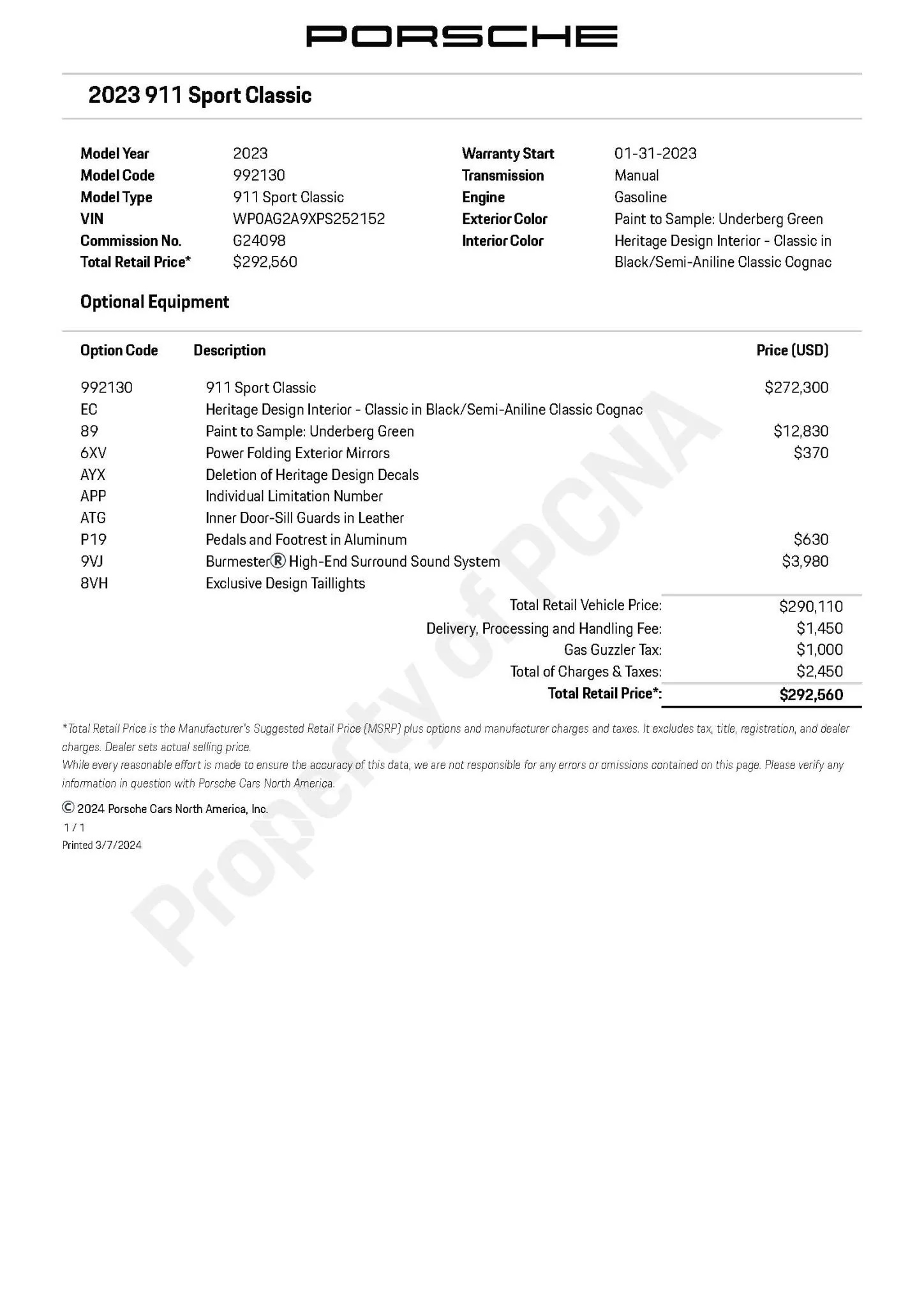 You Can Buy One Of The Most Exclusive Porsches, A Sport Classic, With ...