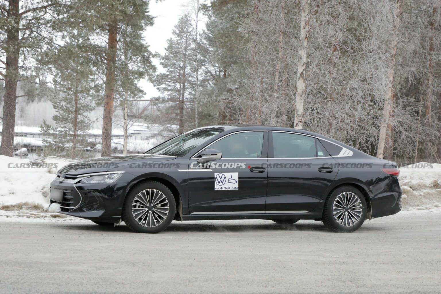 Mysterious New VW Sedan Spied With Passat-Inspired Styling | Carscoops