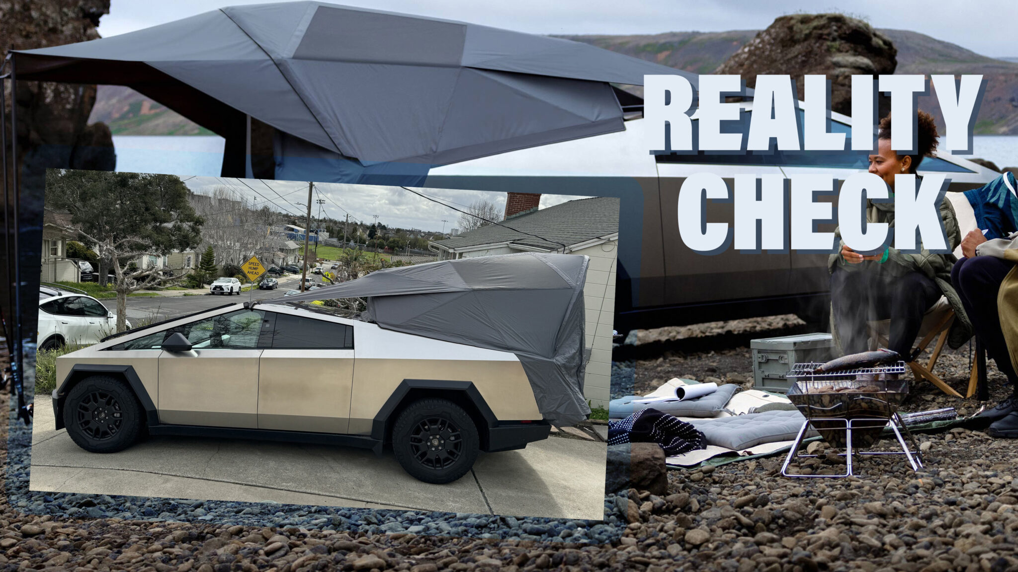 Tesla Cybertruck’s $3,000 Basecamp Tent Falls Short In Real Life ...