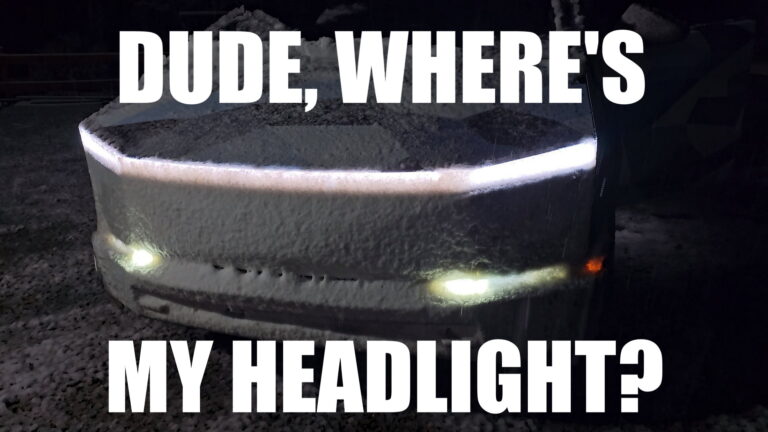 Snow Blocks Tesla Cybertruck’s Headlights At Night, Owner Complains ...