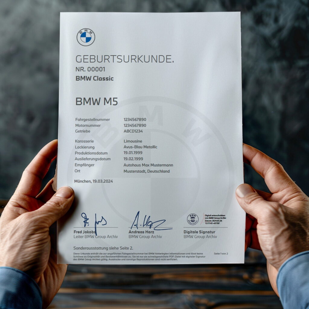BMW Your Baby? You Can Now Get Its Birth Certificate | Carscoops
