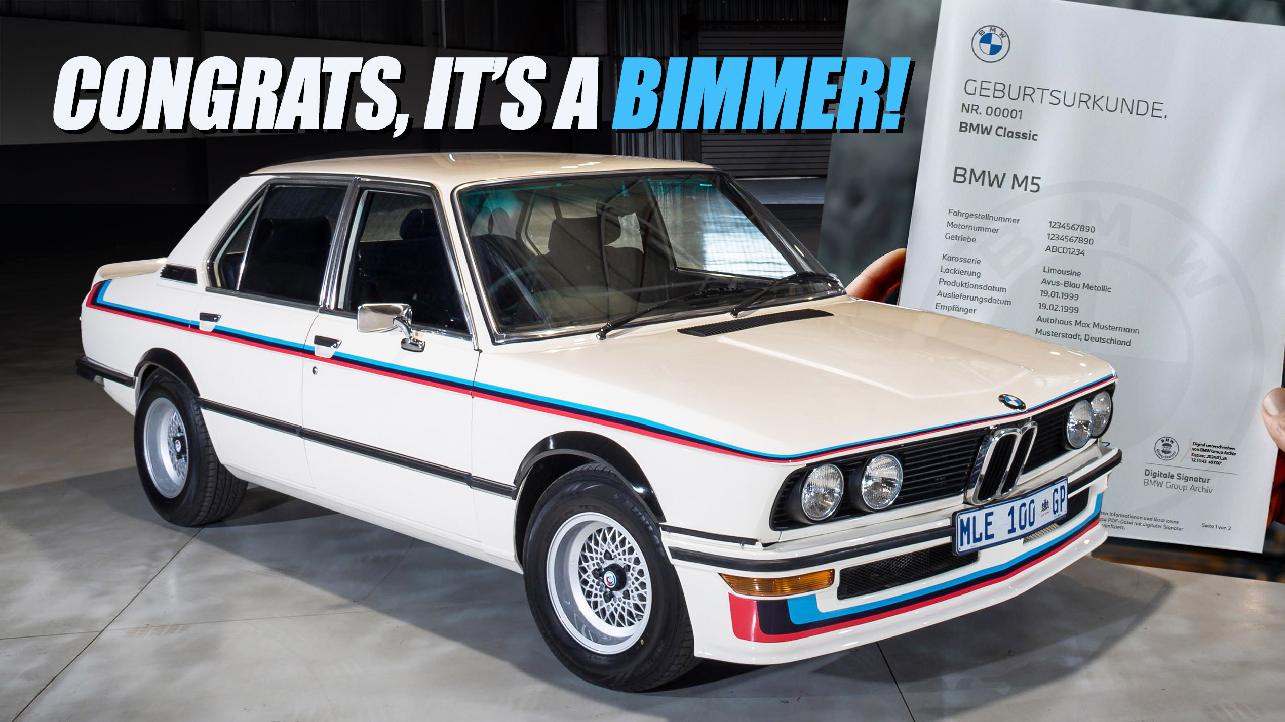 BMW Your Baby? You Can Now Get Its Birth Certificate | Carscoops