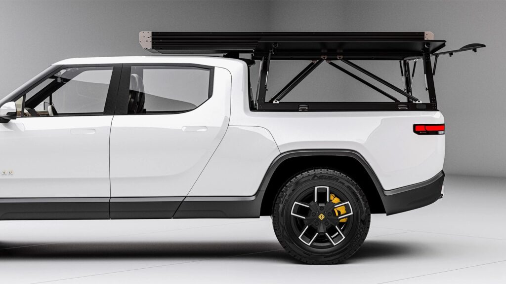 Level Up Your Rivian R1T With This Rooftop Camper And Topper | Carscoops