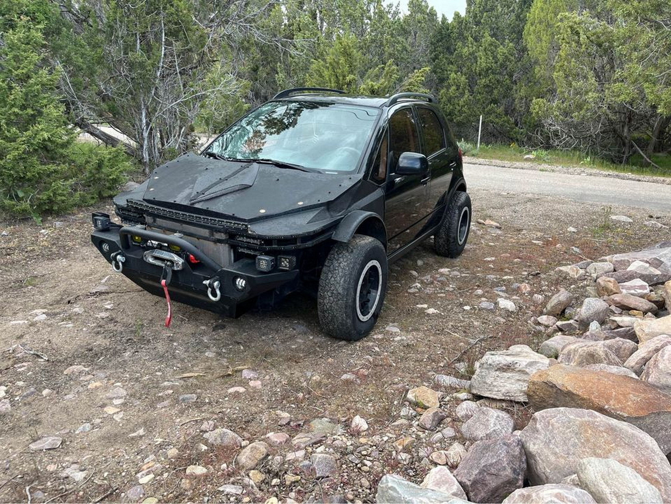 Wrecked Suzuki SX4 Reborn As A Mad Max Ready Battle Car | Carscoops