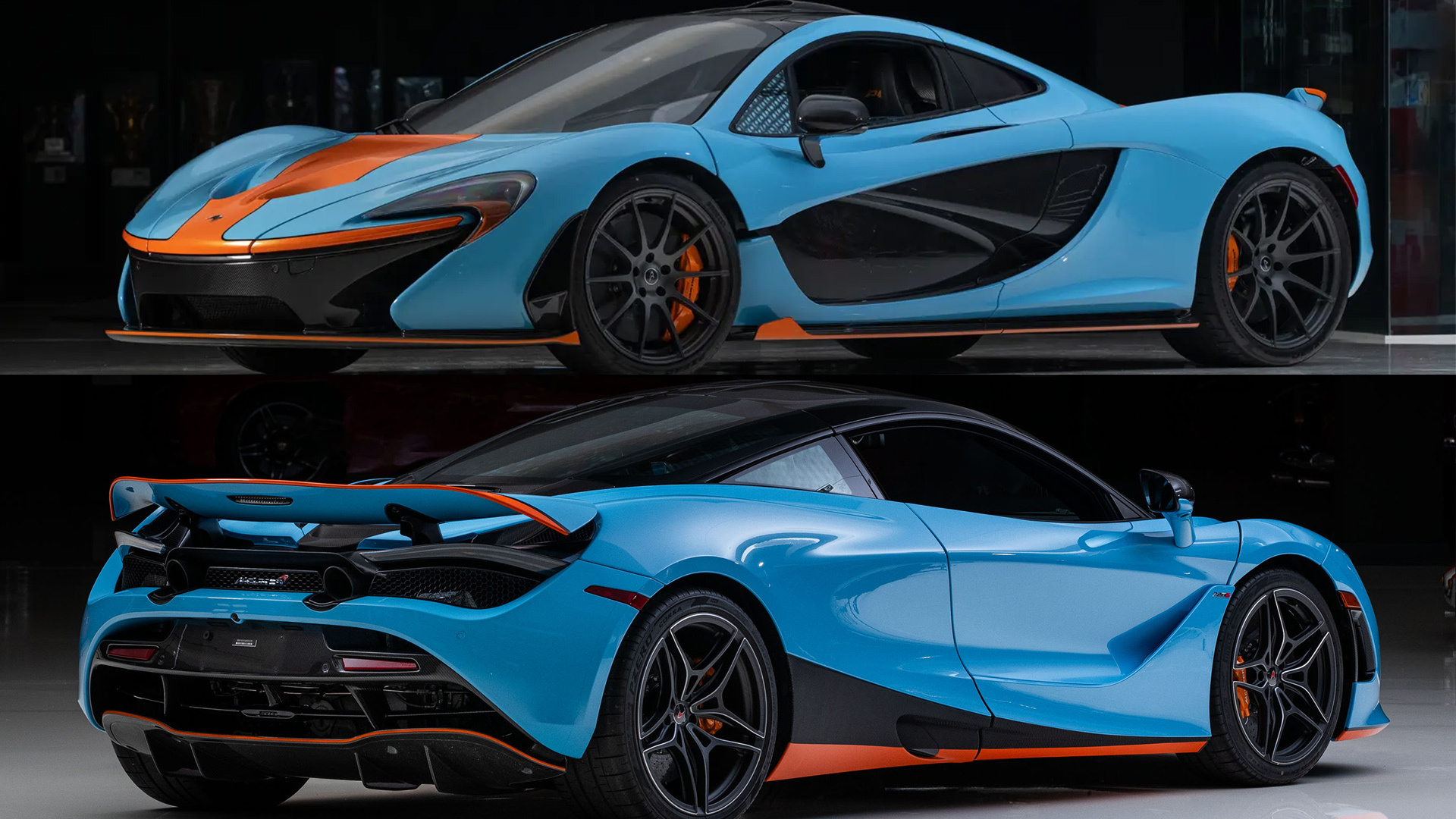 Mclaren P1 Orange And Blue