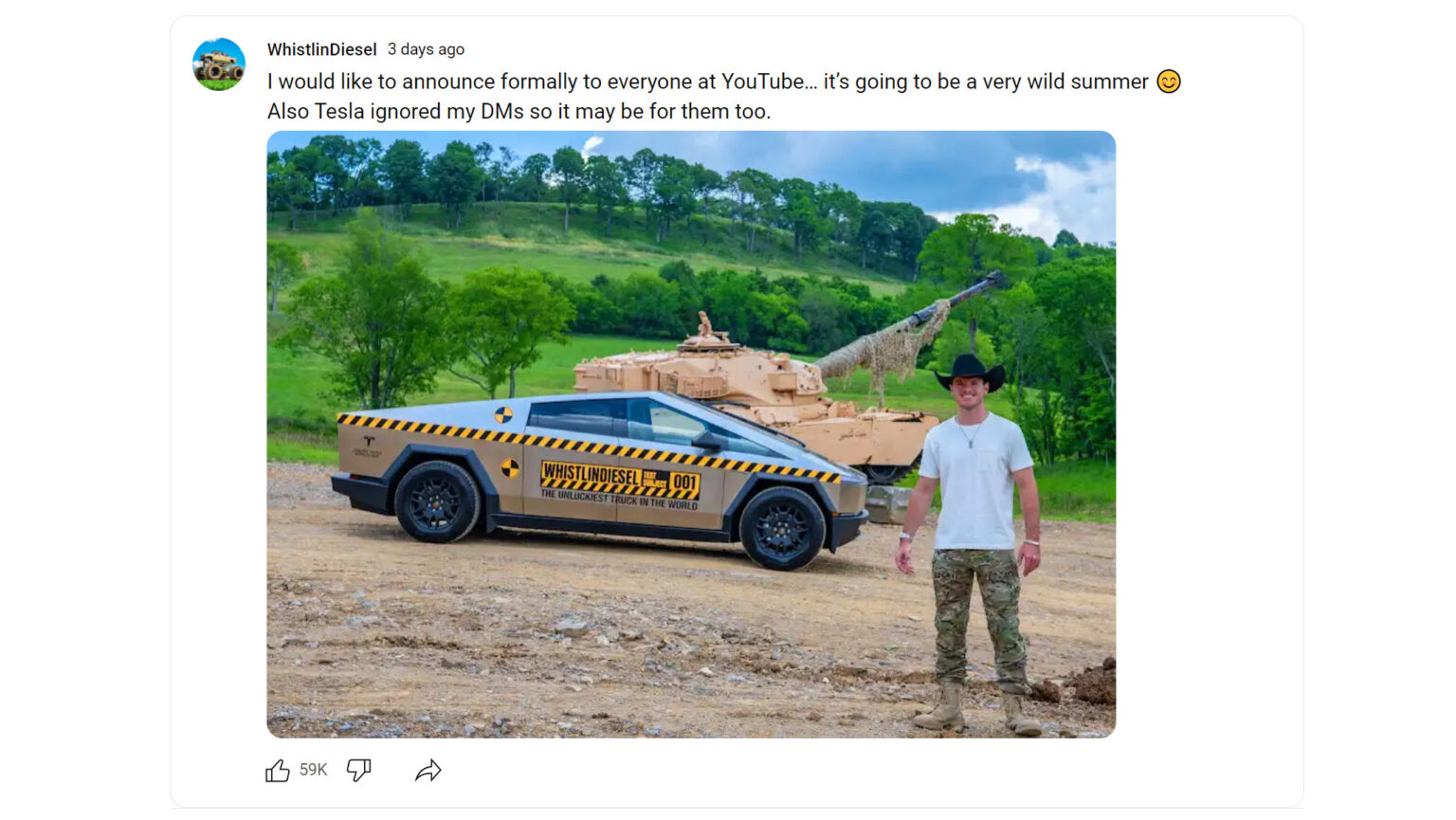 WhistlinDiesel Got His Hands On A Tesla Cybertruck And Ford F-150 ...