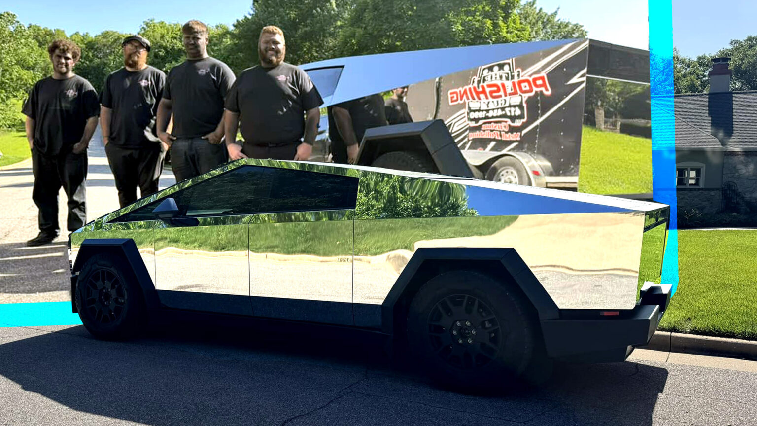 What You’ll Look Like After Polishing A Cybertruck Into A Giant Mirror ...