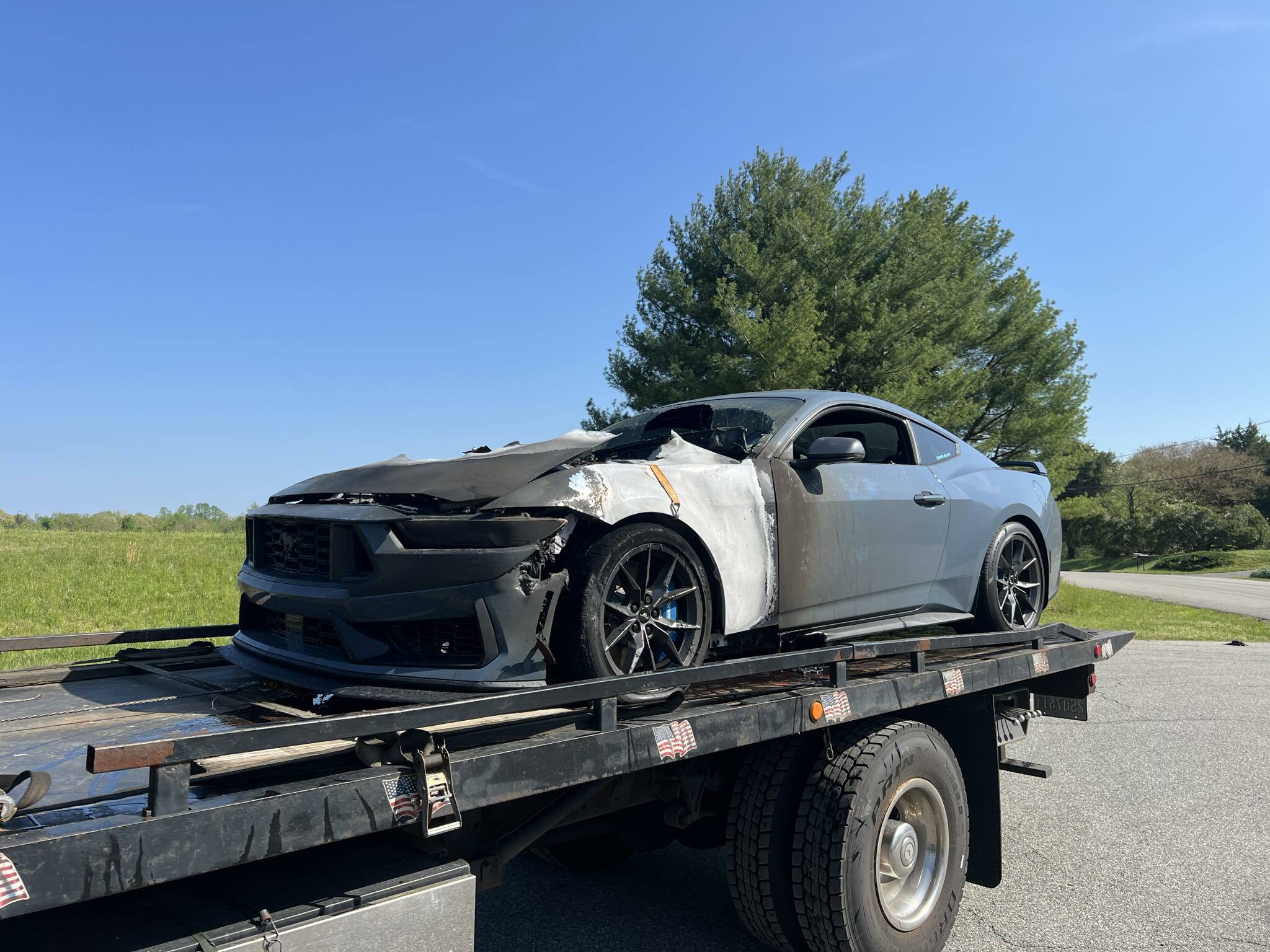 Exclusive: New Mustang Dark Horse Burns Down After Stuck Clutch, Ford ...