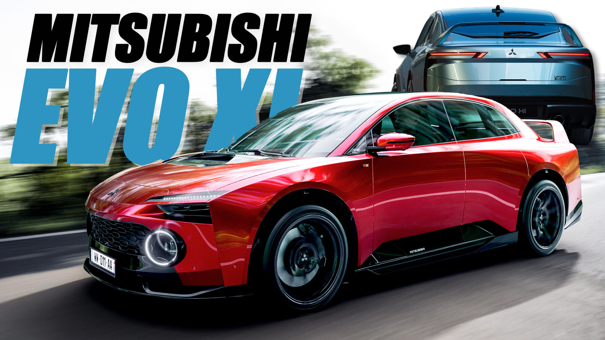 2027 Mitsubishi Lancer EVO XI Renders Are Too Good To Be True | Carscoops