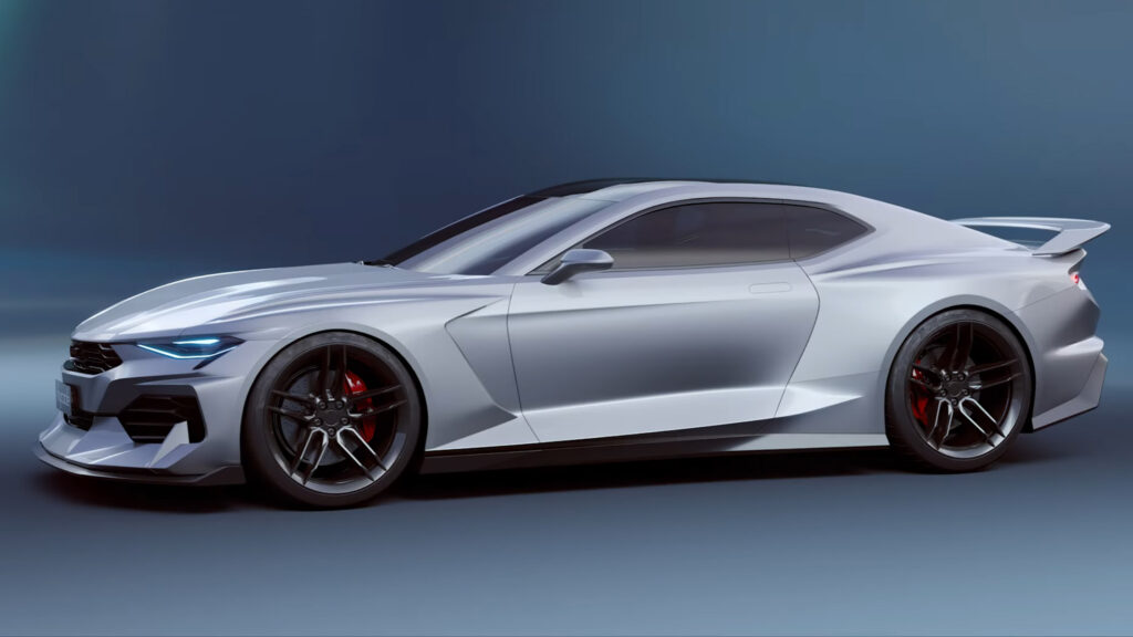 2026 Chevy Camaro Render Takes Aim At Ford Mustang Dark Horse | Carscoops