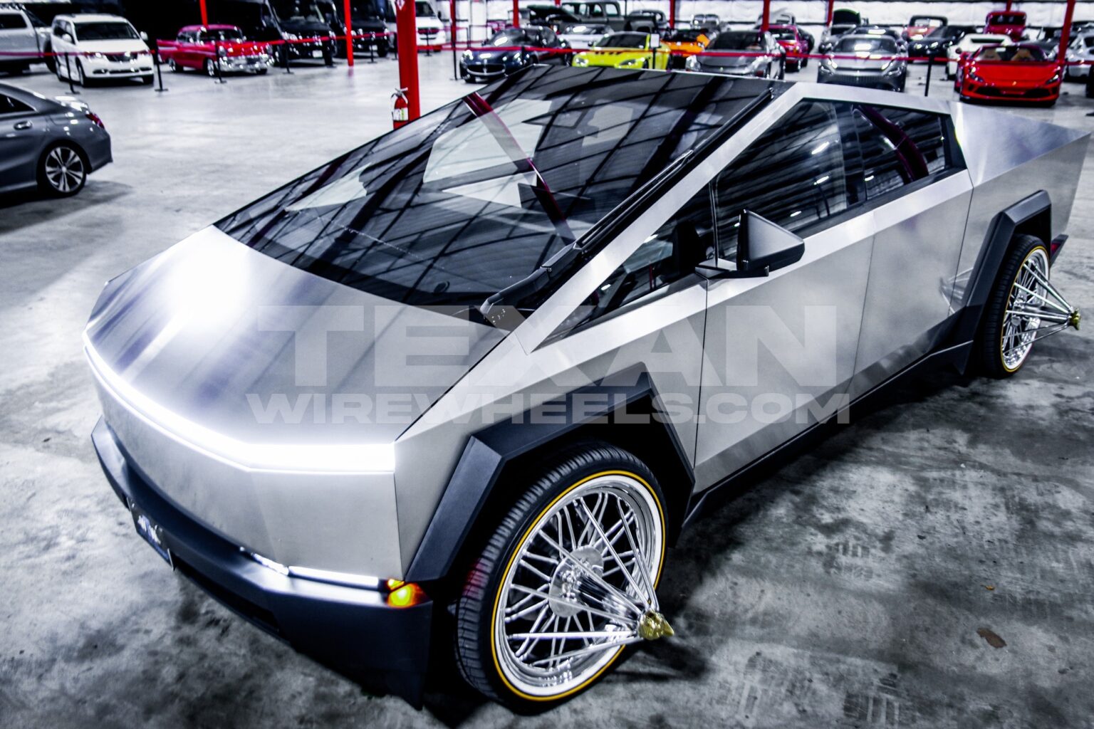 Tesla Cybertruck Gets Texas-Sized Swangas Reaching Peak Chrome ...