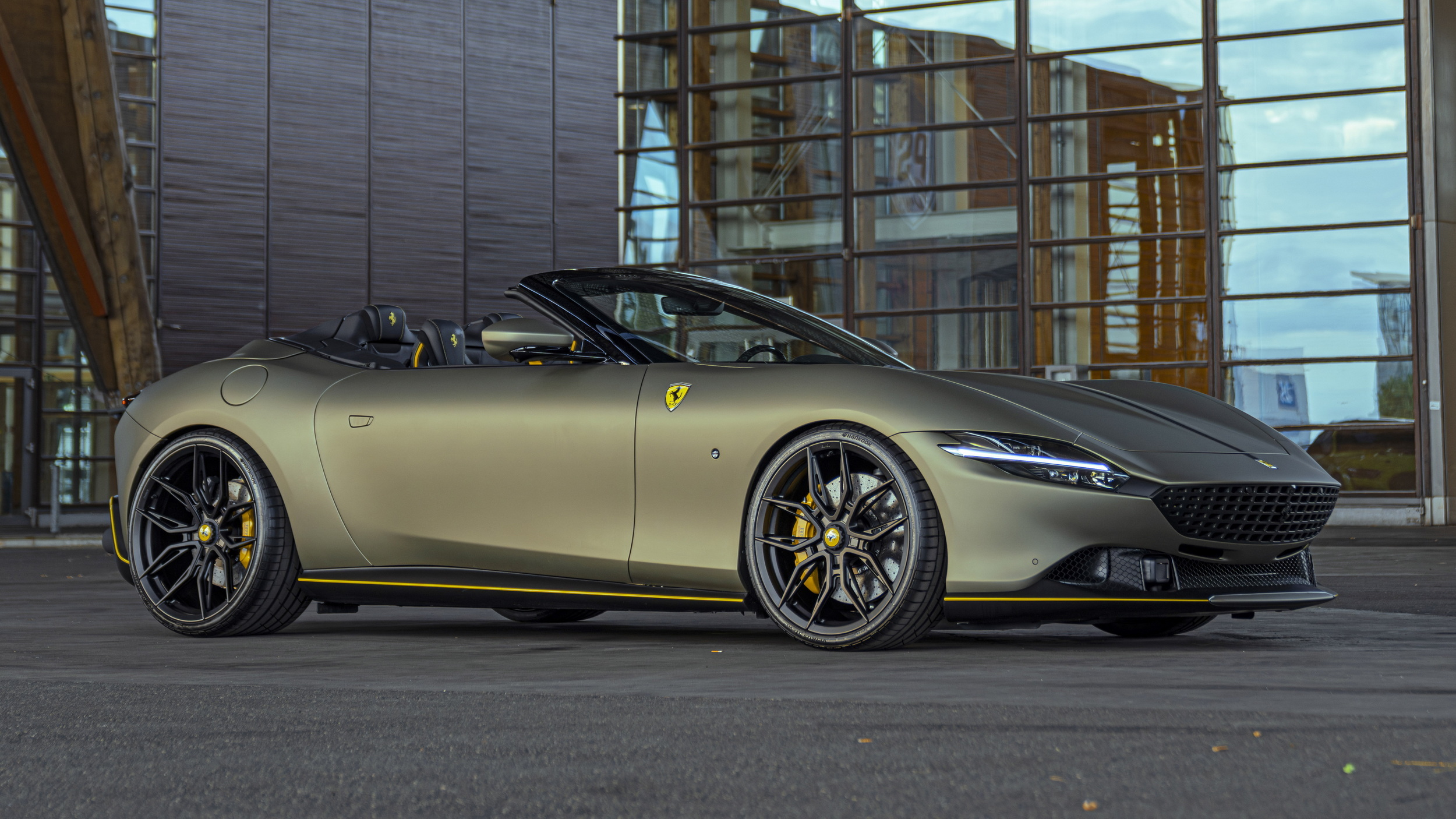 Ferrari Roma Spider Meets Matt Sandstorm Wrap | Carscoops