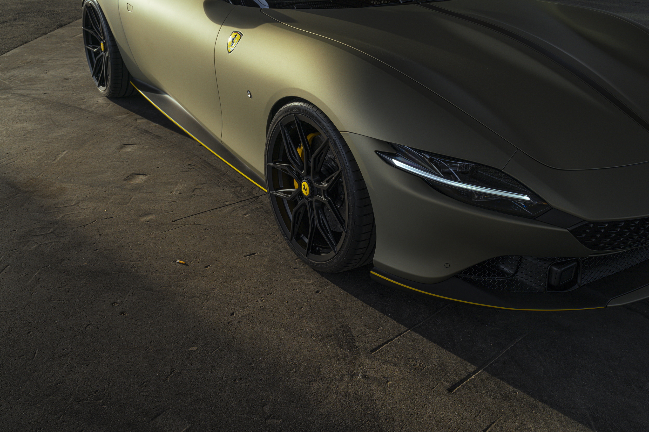 Ferrari Roma Spider Meets Matt Sandstorm Wrap | Carscoops