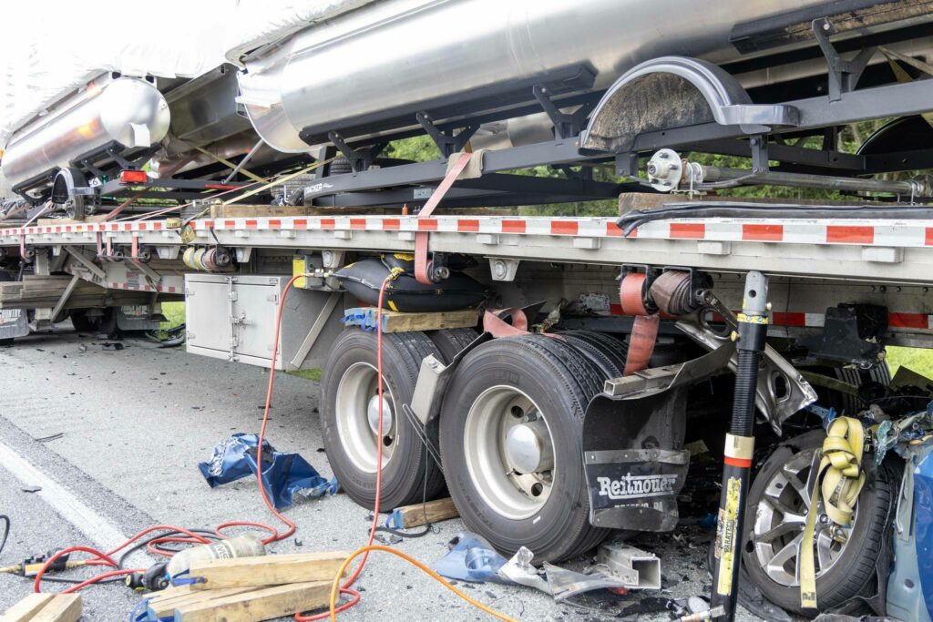 Dodge Driver Pins Challenger Under Parked Semi In Florida In Fatal ...