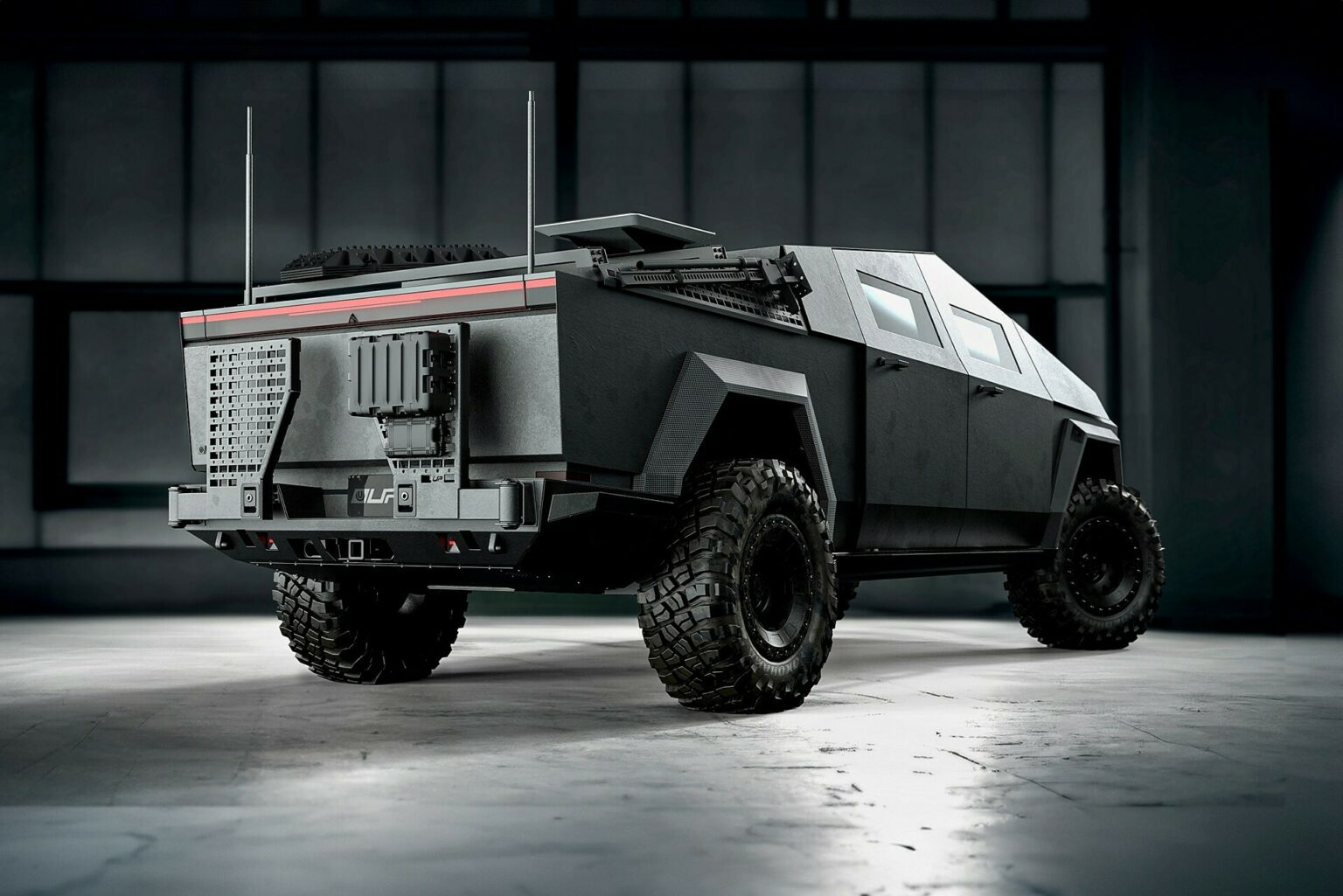 Archimedes Sting Is A Military Tesla Cybertruck With A Jet Fuel ...