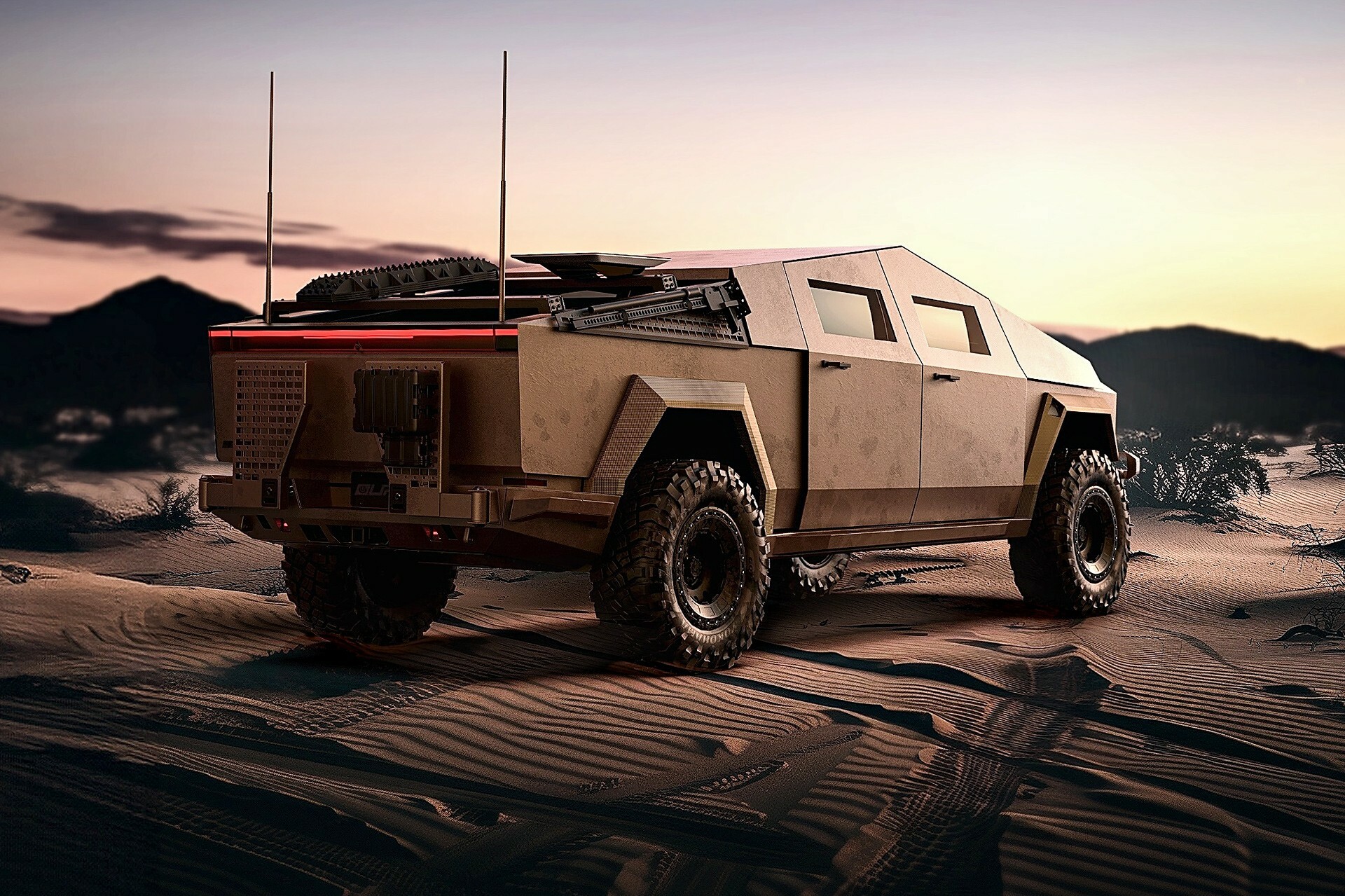 Archimedes Sting Is A Military Tesla Cybertruck With A Jet Fuel ...