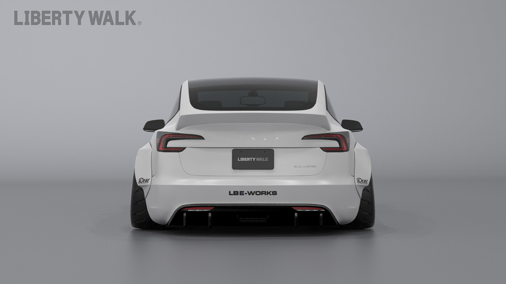 Does A Liberty Walk Widebody Kit Work On A Tesla Model 3? | Carscoops