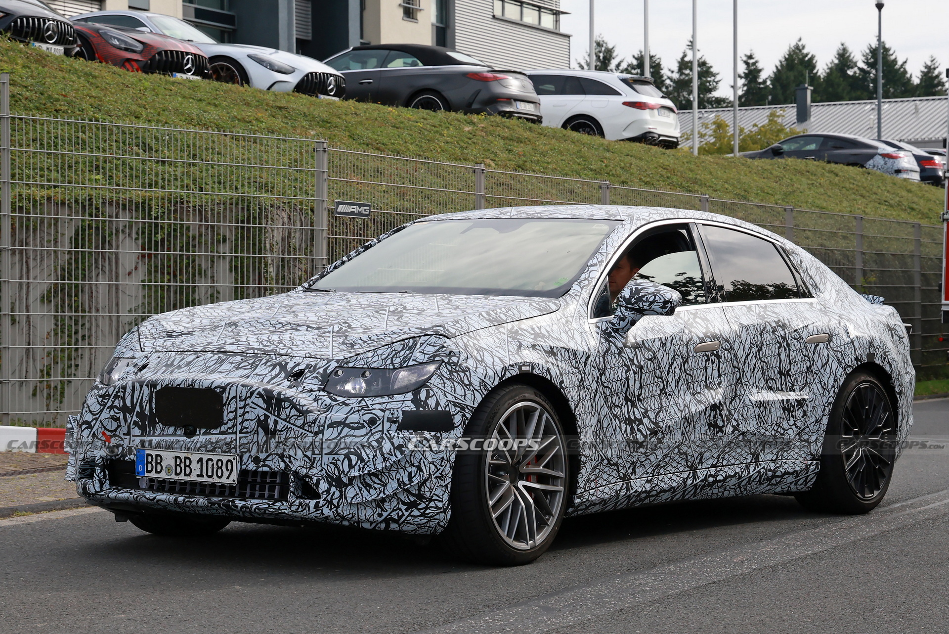 Mercedes-AMG Caught Testing All-Electric C-Class At The ‘Ring | Carscoops