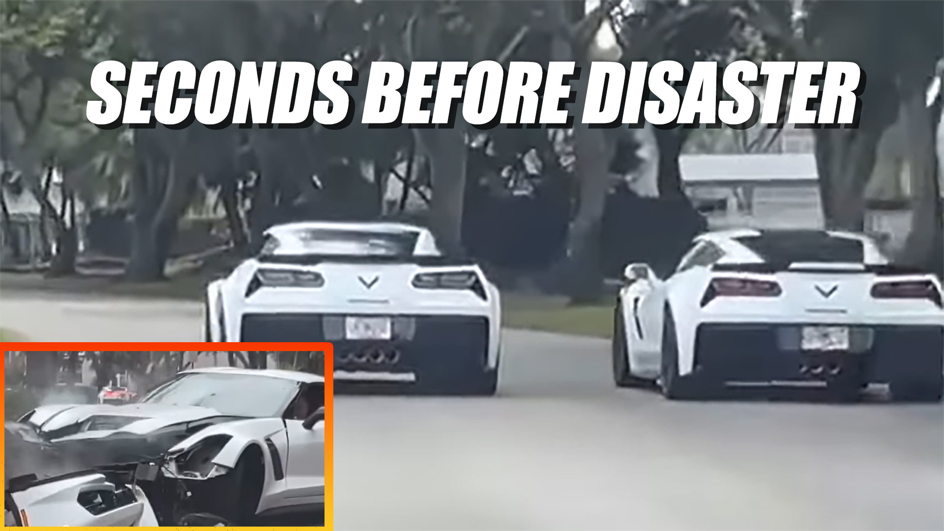 Corvette Driver Causes Brutal Single Car Accident Crashing Into A Tree ...