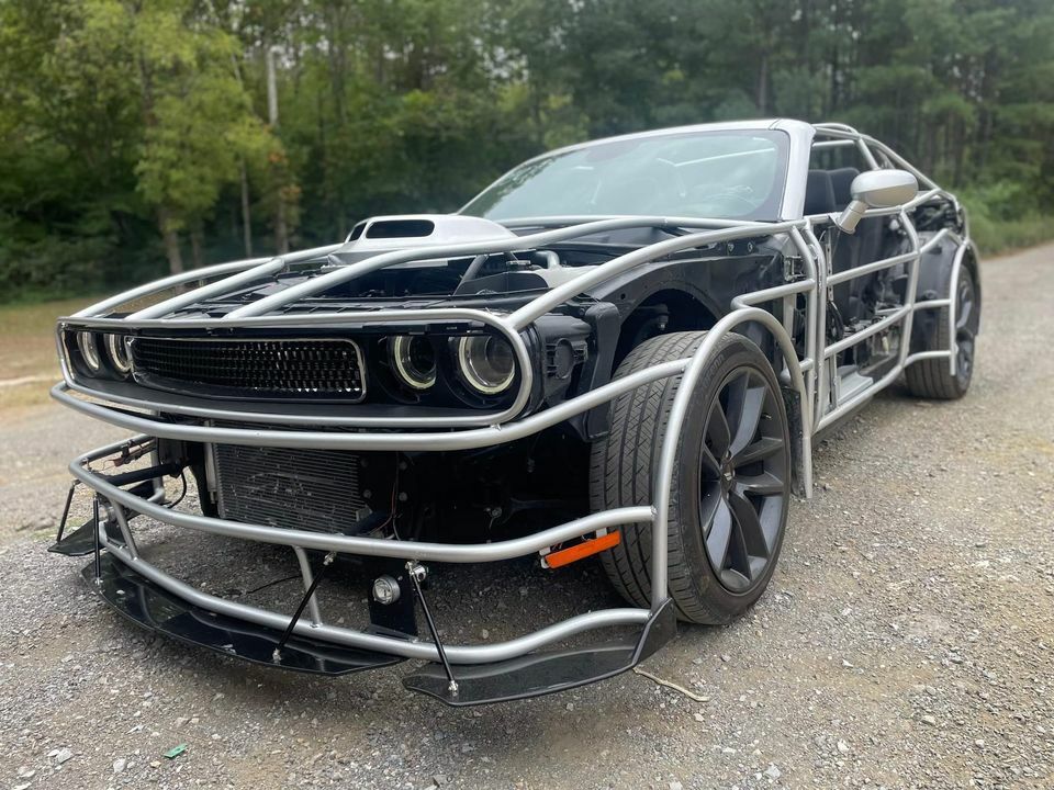 Ghostly Dodge Challenger Swaps Body Panels For Tubes | Carscoops
