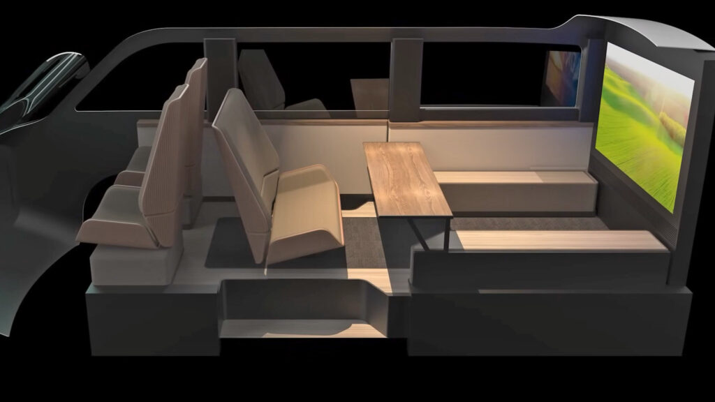 Sharp And Foxconn Team Up On An Electric Minivan With A 65-Inch Rear ...