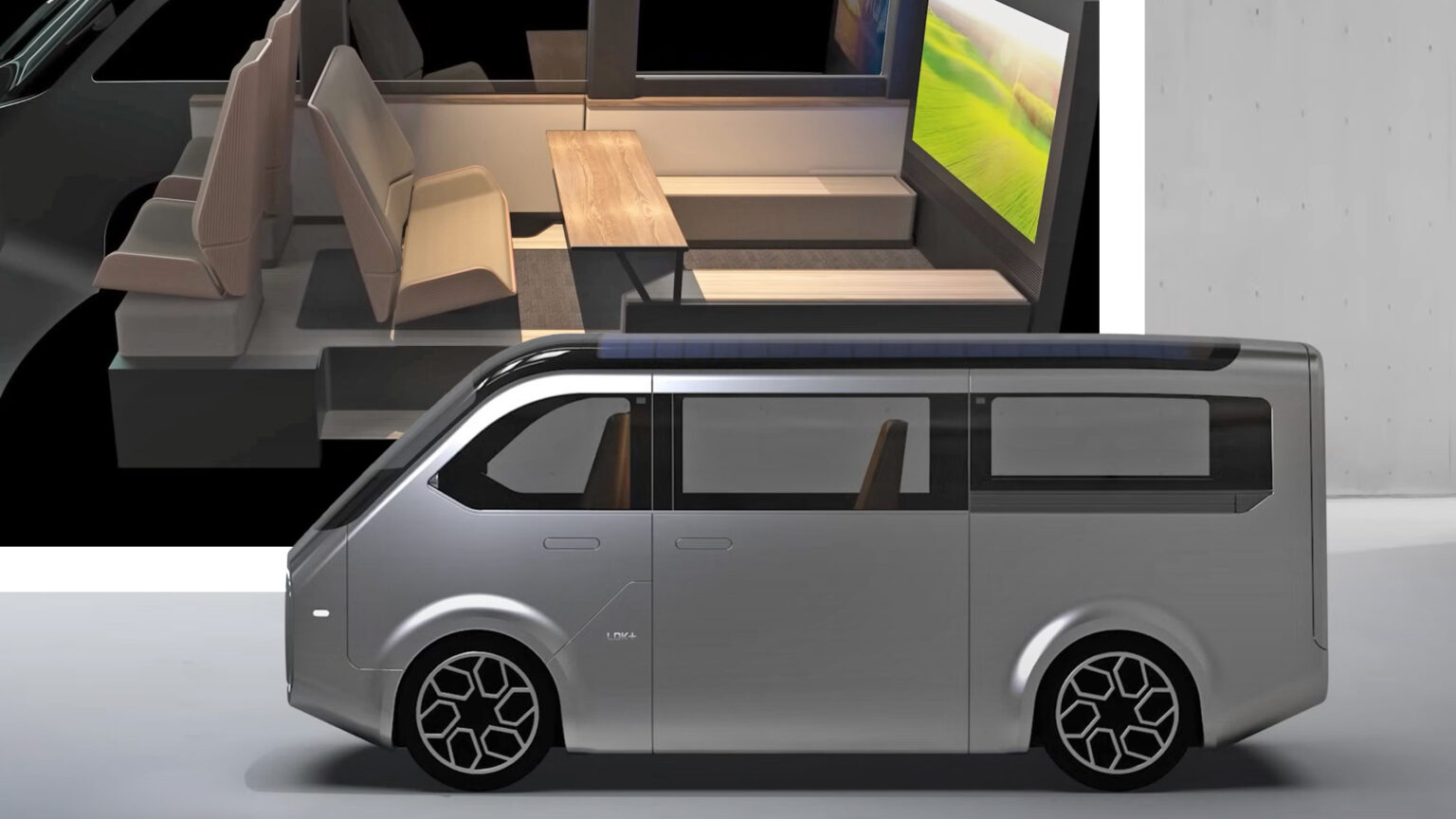 Sharp And Foxconn Team Up On An Electric Minivan With A 65-Inch Rear ...