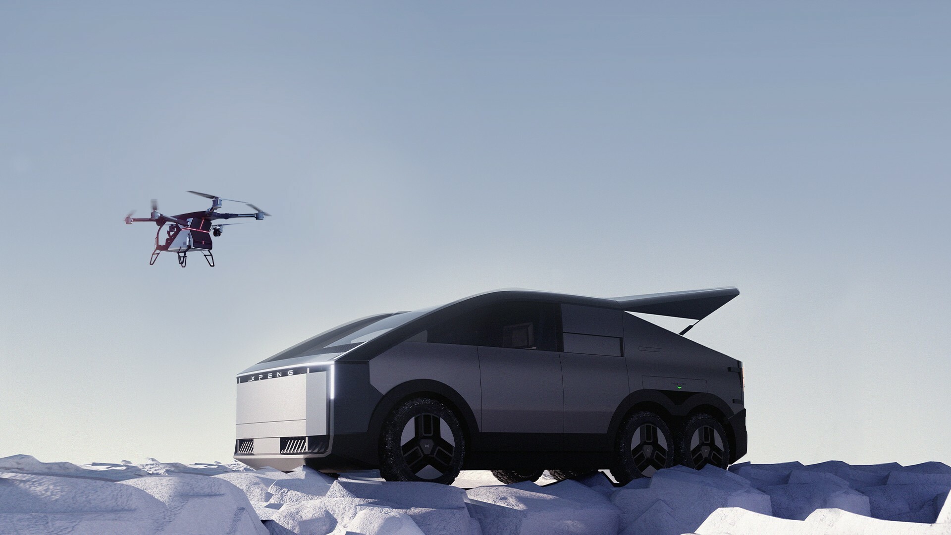 Xpeng’s Cybertruck-Like 6-Wheeler Costs $280,000 But Comes With Its Own ...