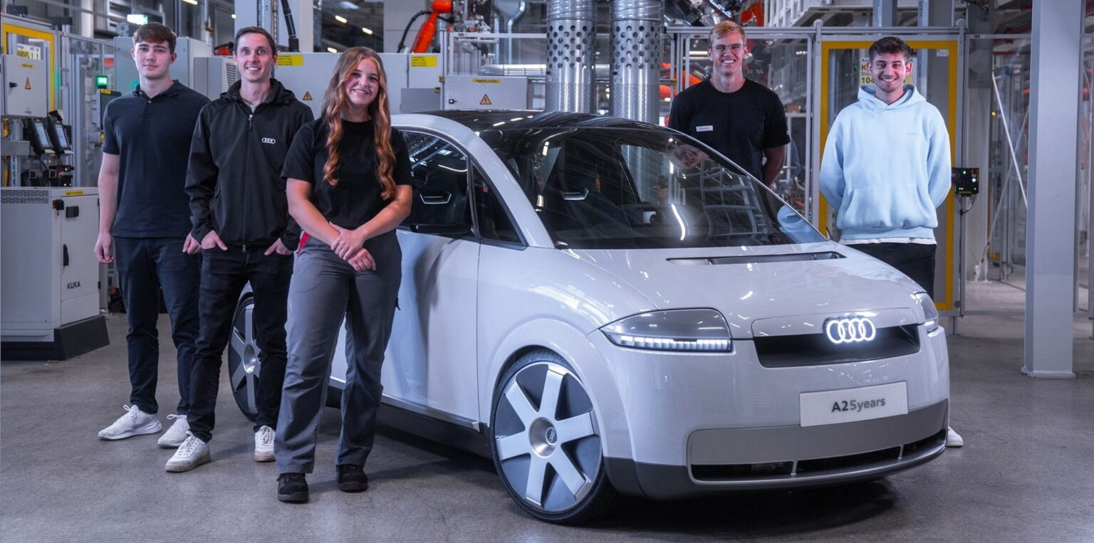 Audi A2 Revived As A One-Off Electromod For Its 25th Birthday | Carscoops