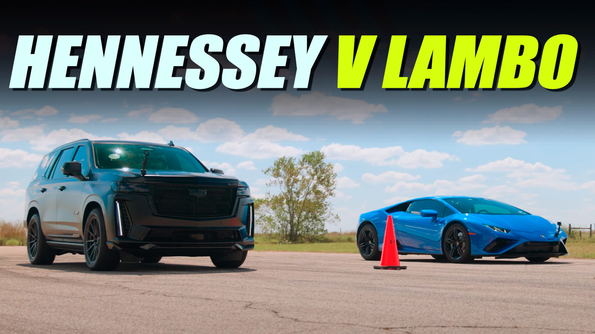 Hennessey’s 1,005 HP Cadillac Escalade-V Races Lamborghini Huracan, Can ...