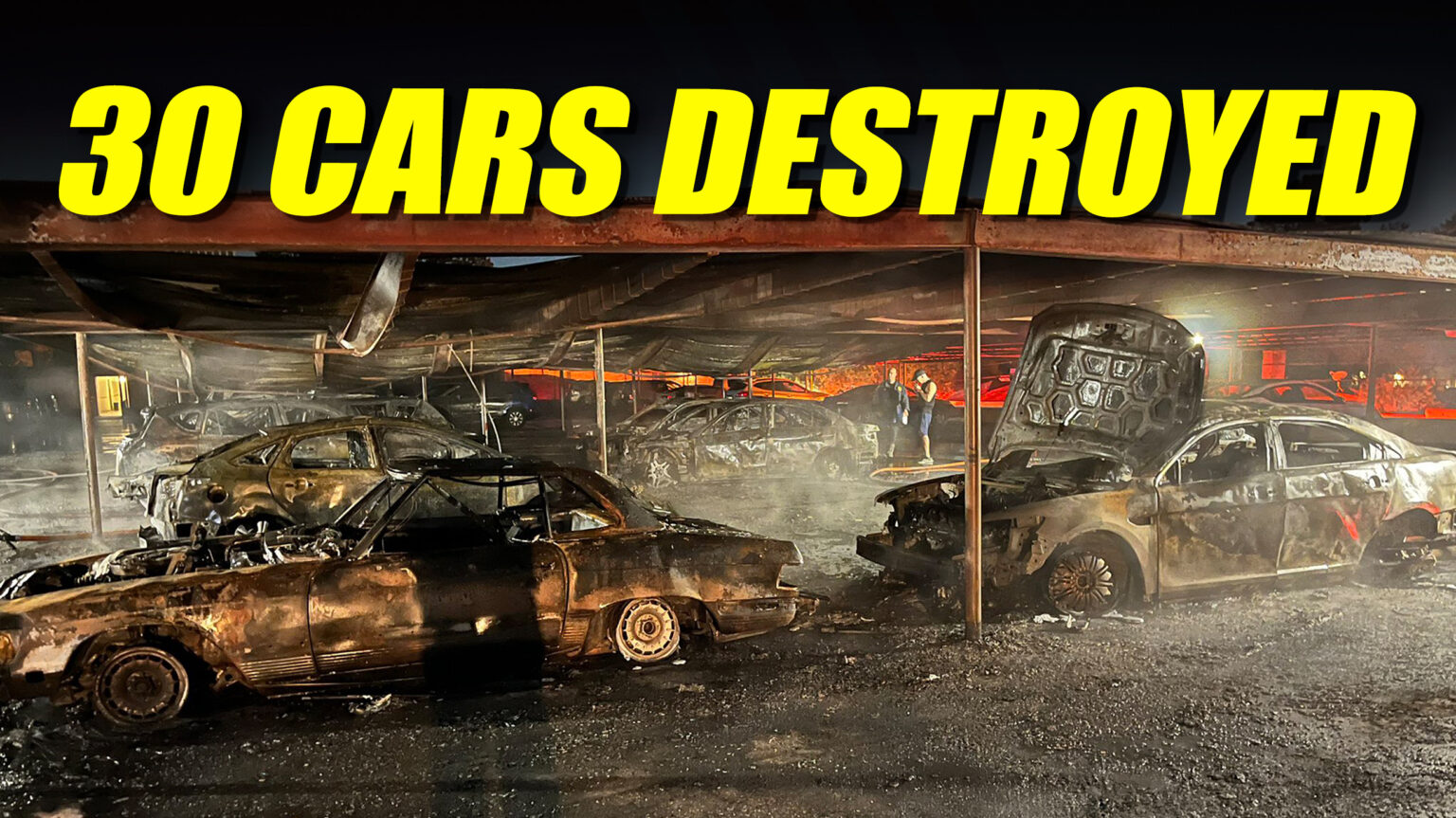 Parking Lot Fire Destroys 30 Cars At Houston Apartment Block | Carscoops