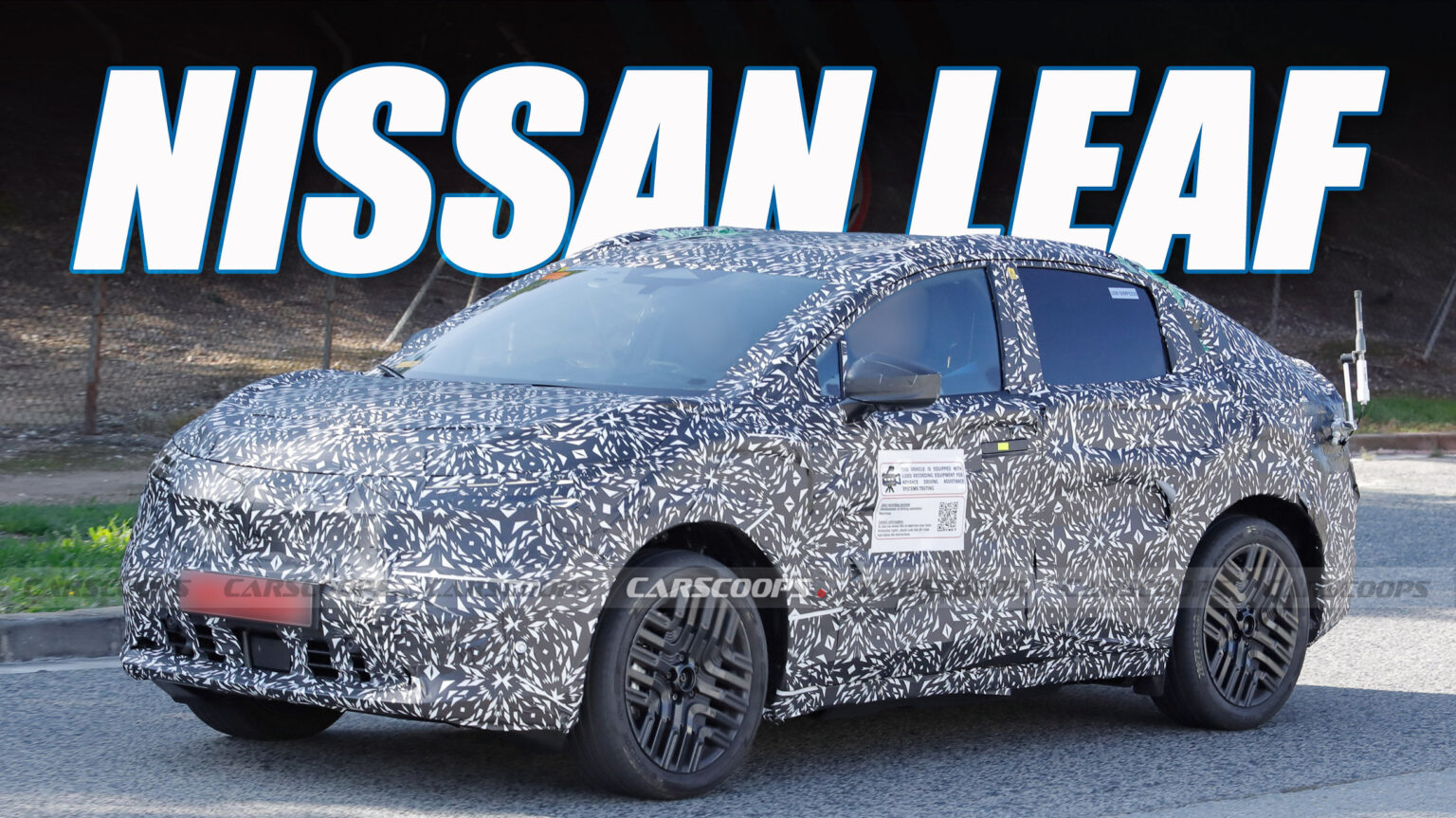 2026 Nissan Leaf Spied With Mini-Ariya SUV Coupe Looks | Carscoops