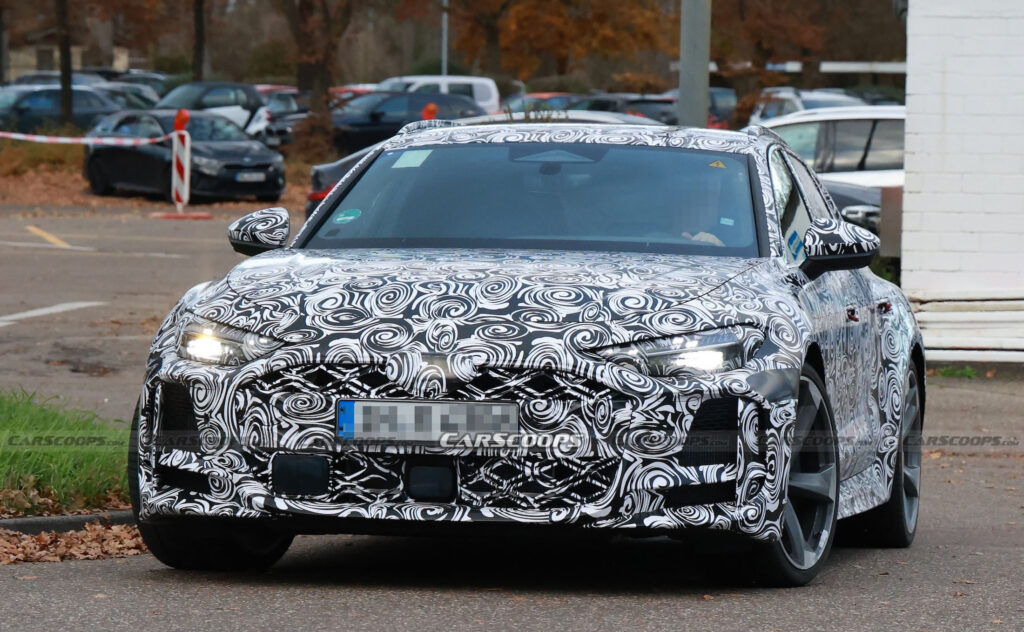 2026 Audi RS5 Avant Shows Off Hybrid Engine’s Fat Oval Tailpipes ...
