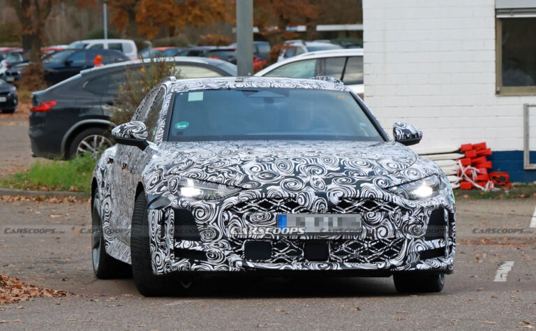 2026 Audi RS5 Avant Shows Off Hybrid Engine’s Fat Oval Tailpipes ...