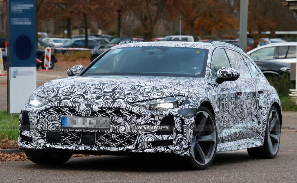 2026 Audi RS5 Avant Shows Off Hybrid Engine’s Fat Oval Tailpipes ...