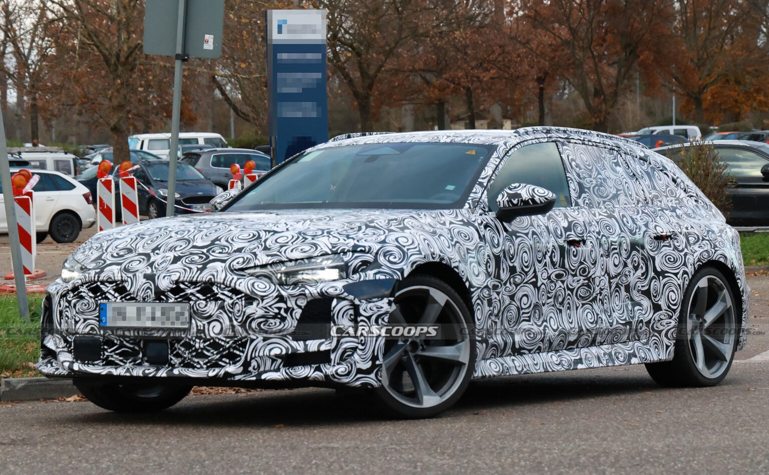 2026 Audi RS5 Avant Shows Off Hybrid Engine’s Fat Oval Tailpipes ...