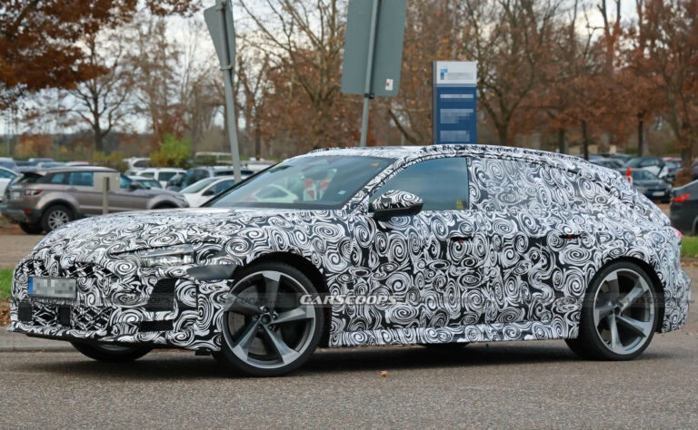 2026 Audi RS5 Avant Shows Off Hybrid Engine’s Fat Oval Tailpipes ...