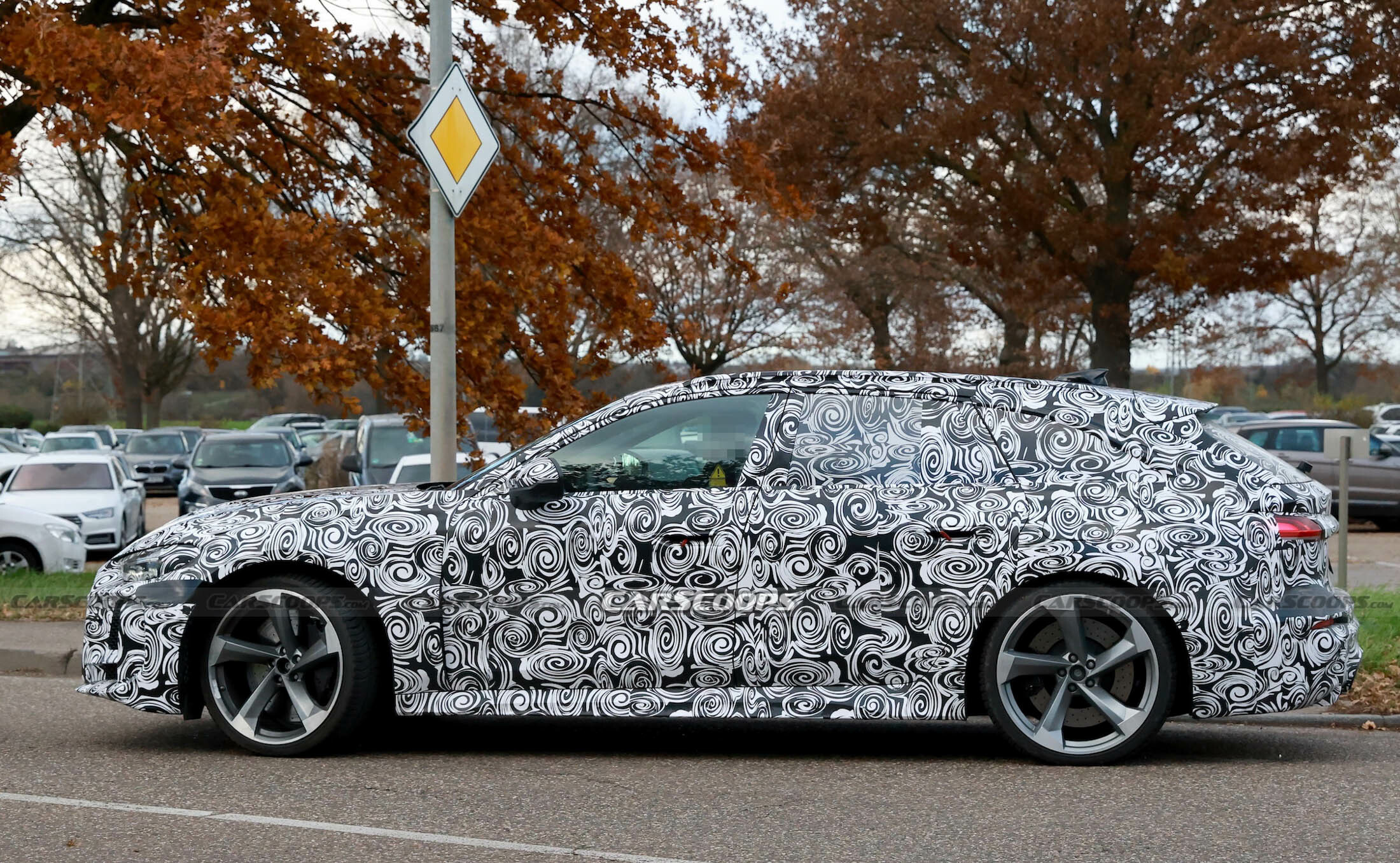 2026 Audi RS5 Avant Shows Off Hybrid Engine’s Fat Oval Tailpipes ...
