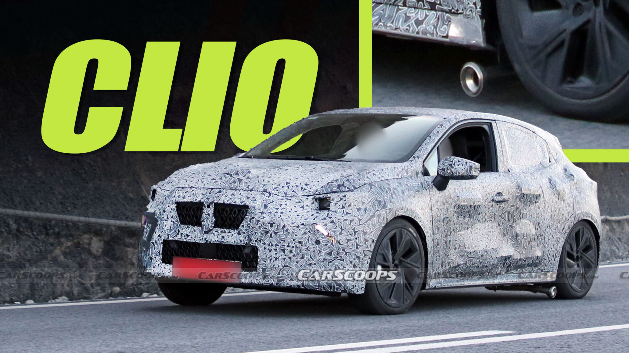 2026 Renault Clio Spied For The First Time With Weird Side-Exit Exhaust ...