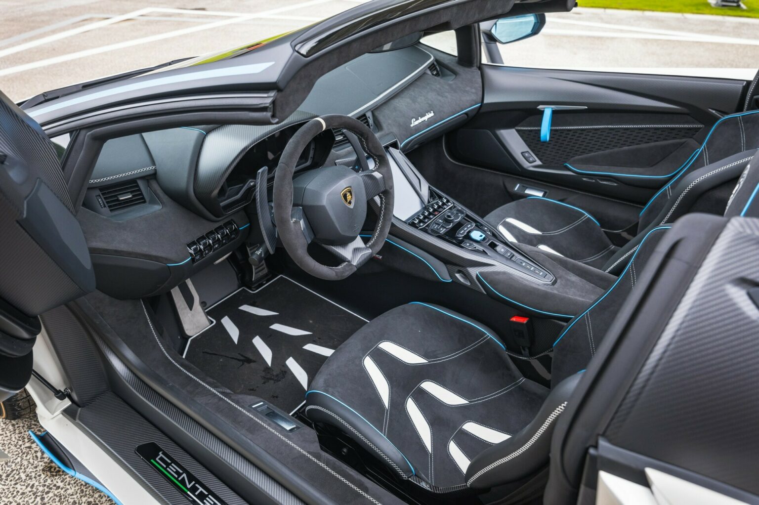 White And Blue Lamborghini Centenario Roadster Celebrates Ferruccio’s ...