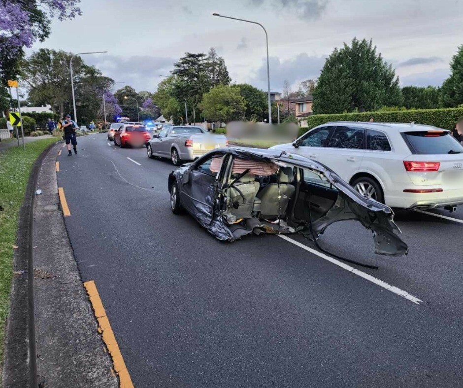 Teen Walks Away After His Mazda Splits In Half In Shocking High-Speed ...