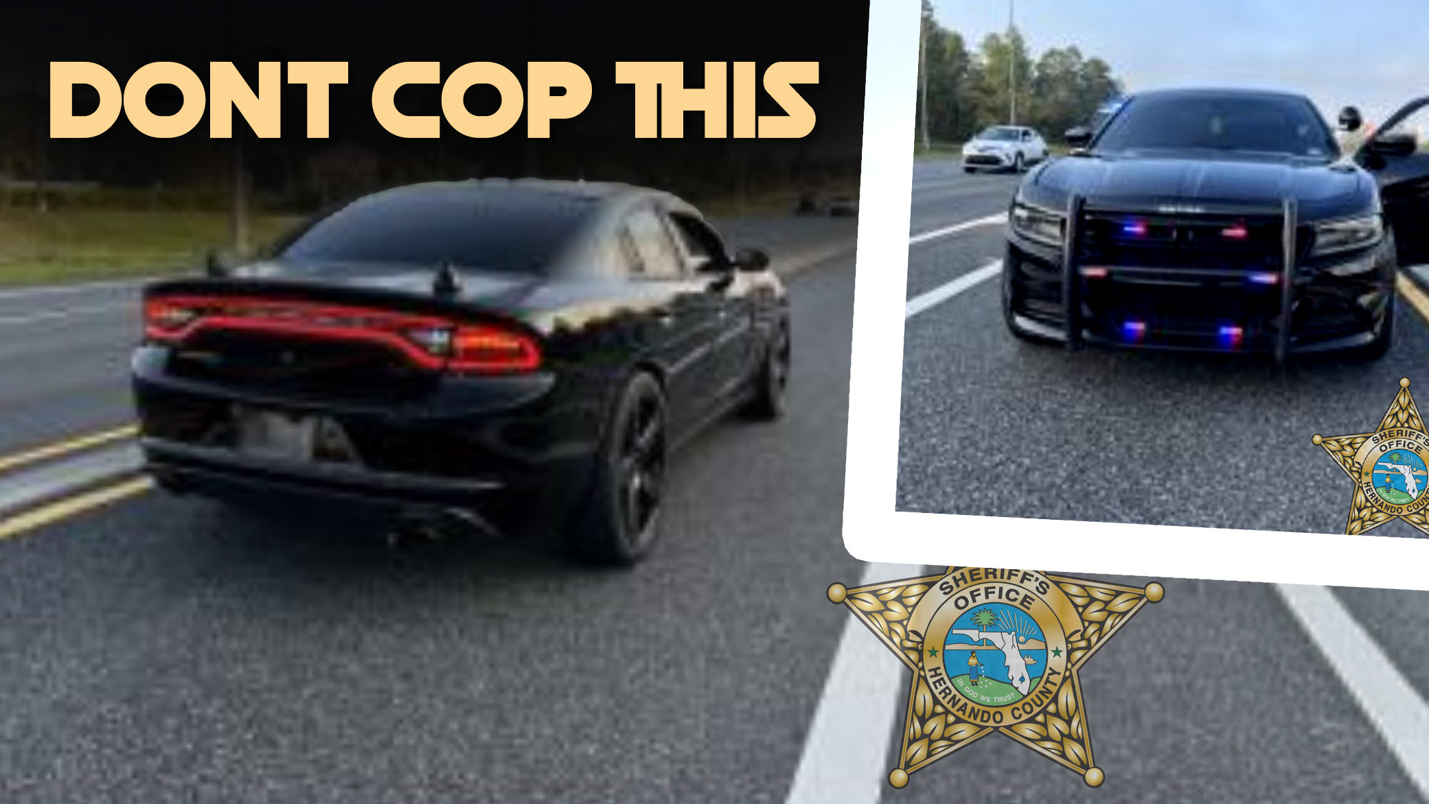 Dodge Charger Driver Caught Impersonating Cop In Front Of A Real Cop ...