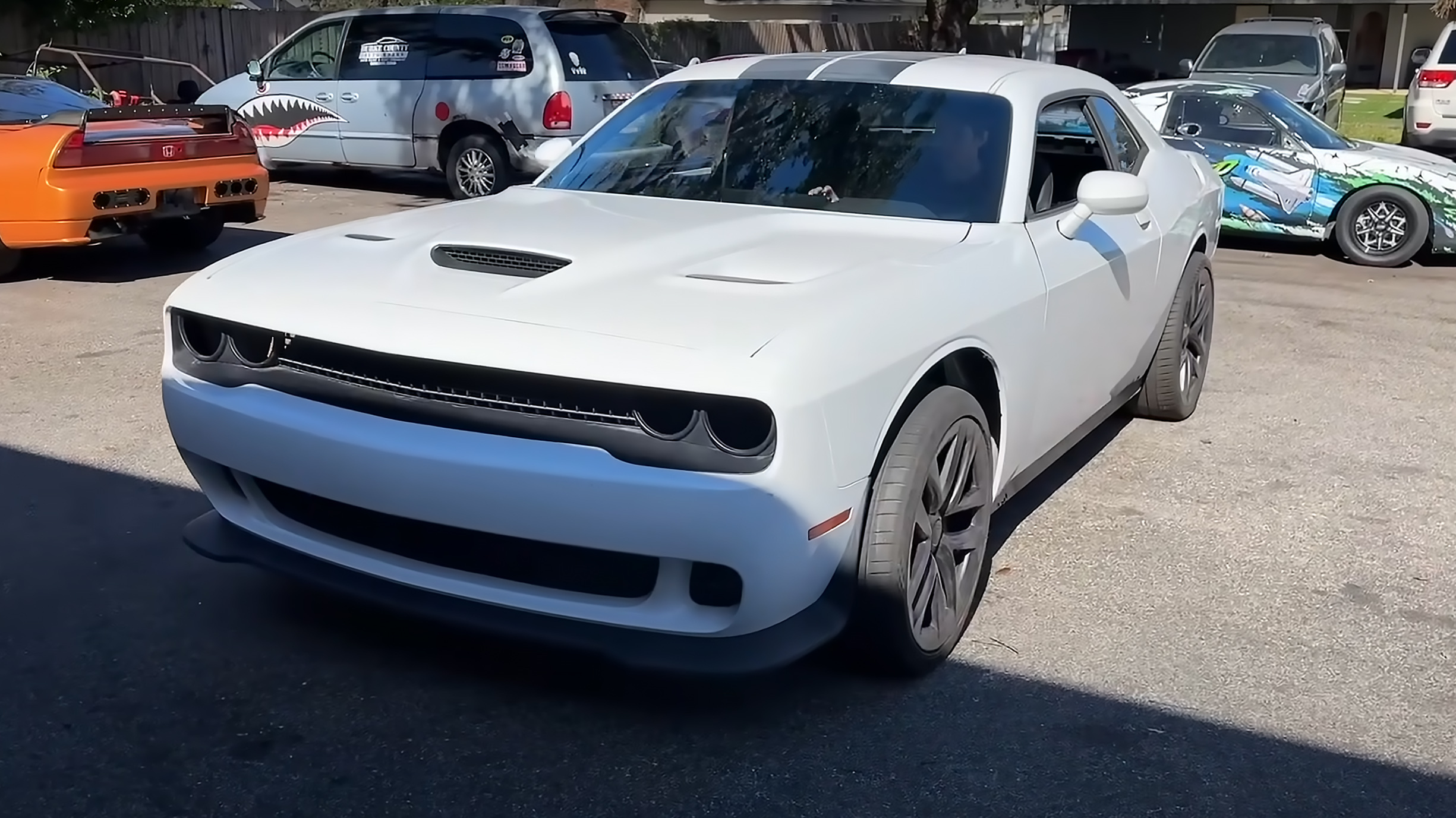 Tesla Model S Plaid Transforms Into A Dodge Challenger Hellcat After ...