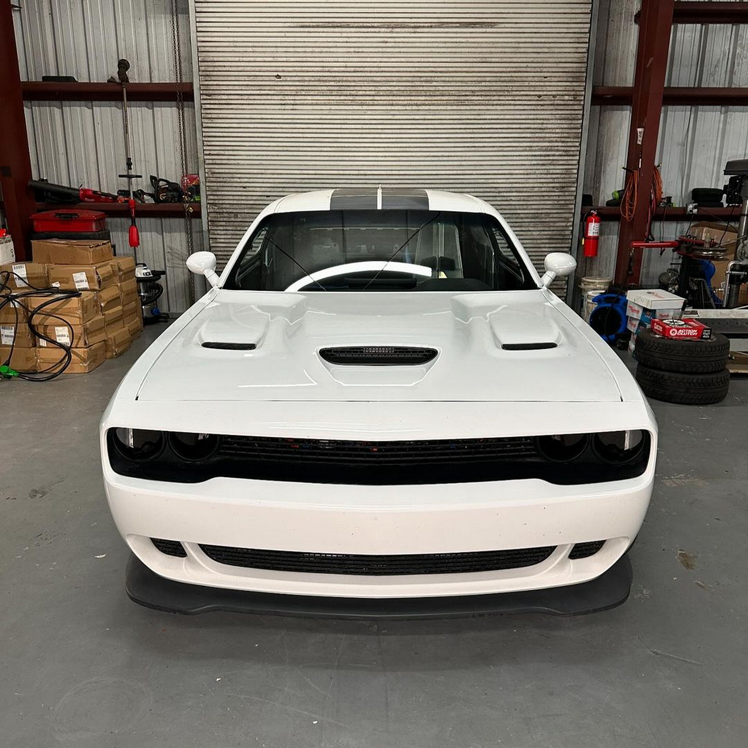 Tesla Model S Plaid Transforms Into A Dodge Challenger Hellcat After ...