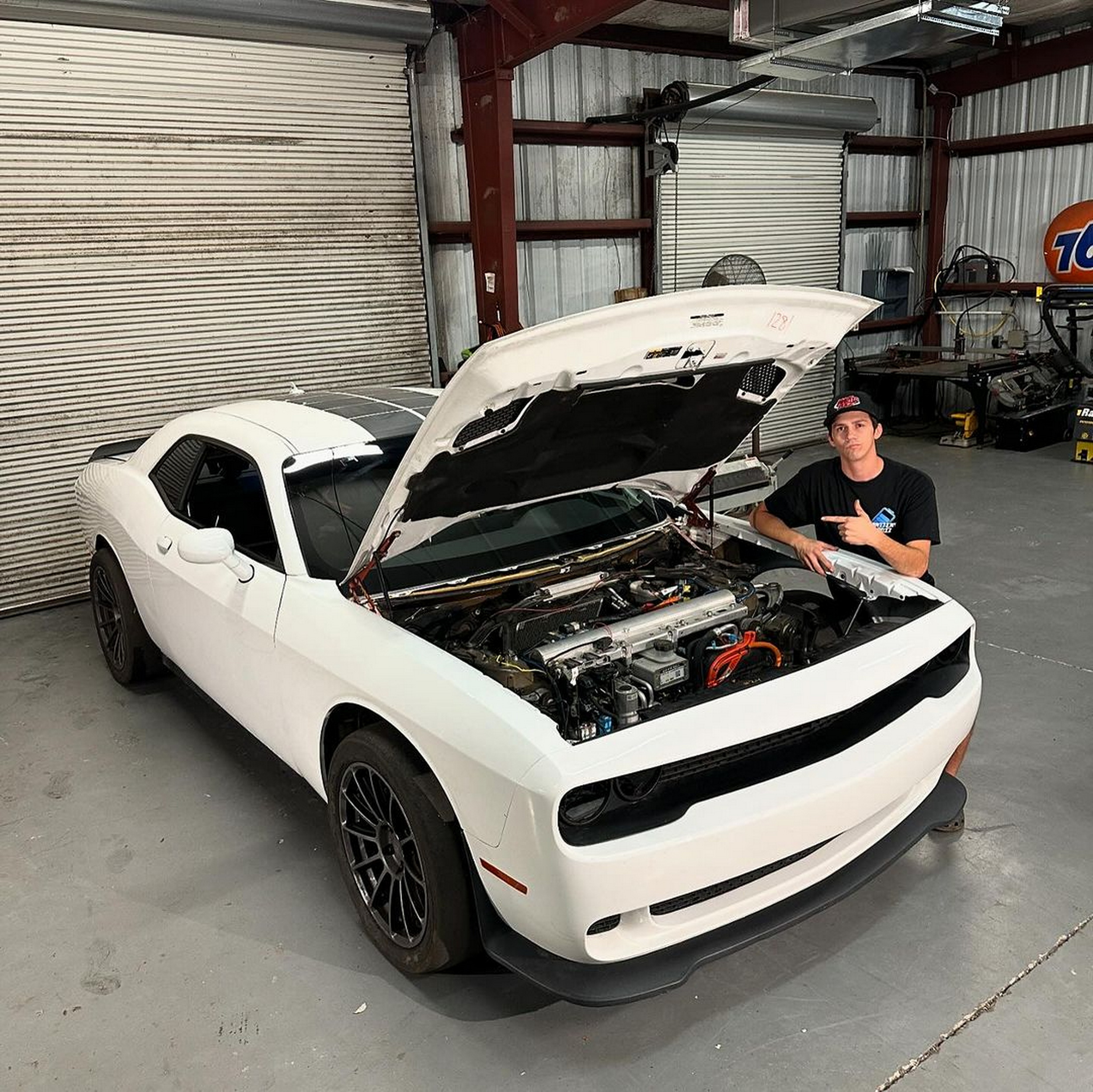 Tesla Model S Plaid Transforms Into A Dodge Challenger Hellcat After ...