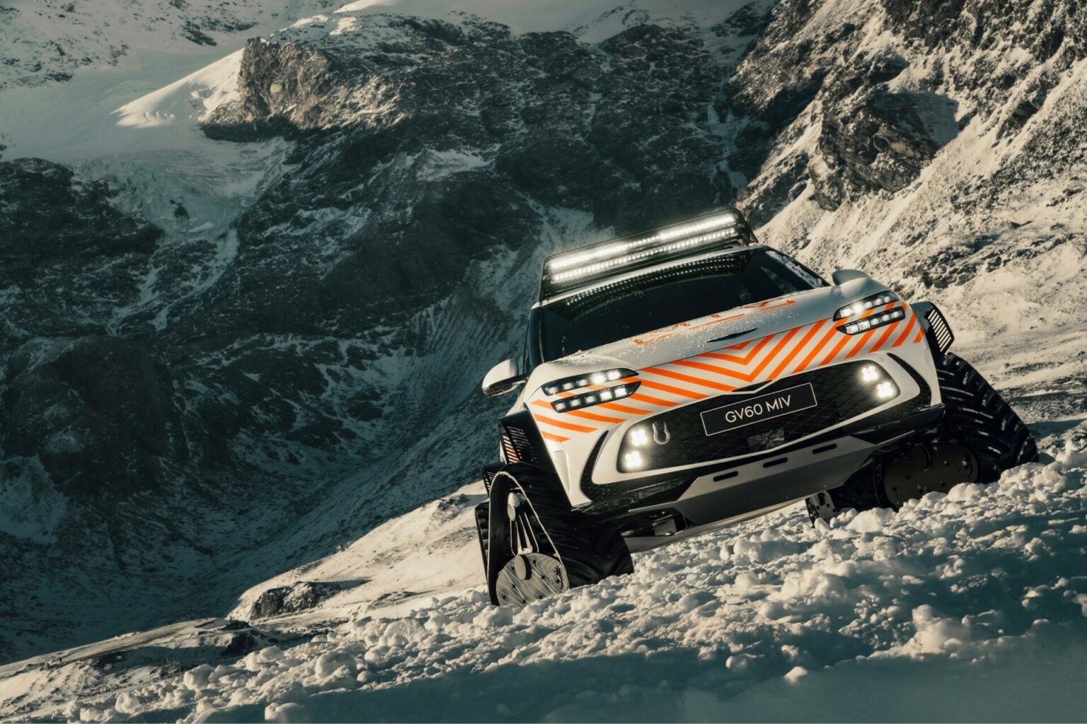 Genesis Builds One-Off GV60 With Snow Tracks For Silent Rescues In The ...