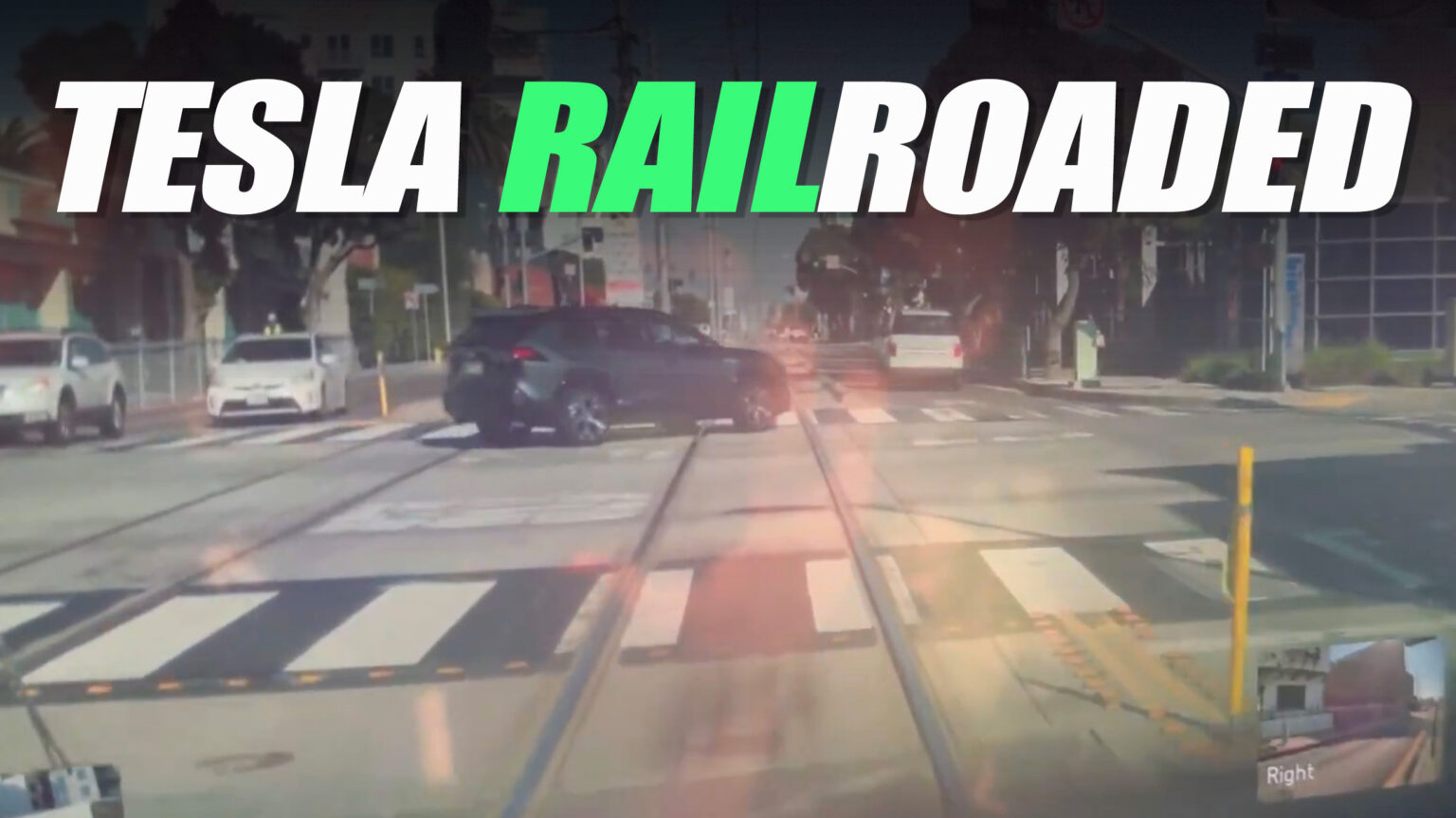 Self-Driving Tesla Terrifies Owner By Turning Onto California Train ...